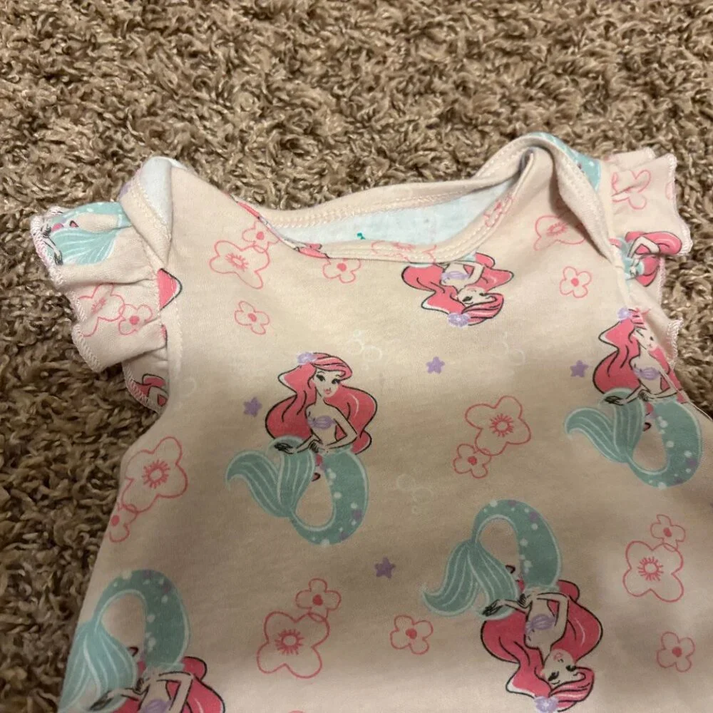 Disney | Bottoms | Disney Baby The Little Mermaid Romper 2 Months Pink ...